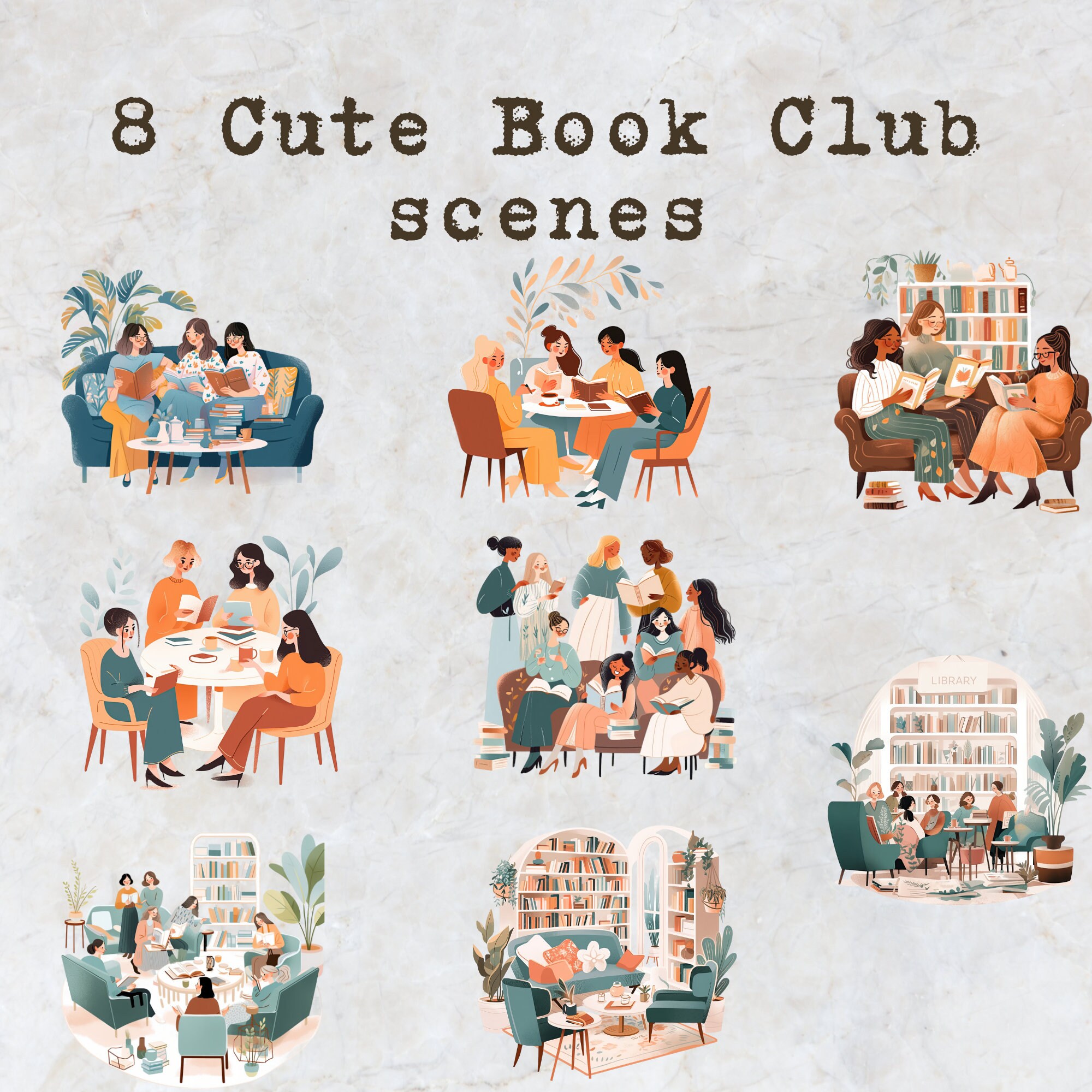 Book Club Clipart, Book Lover Clipart, Reading Clipart, Bookworm Png ...