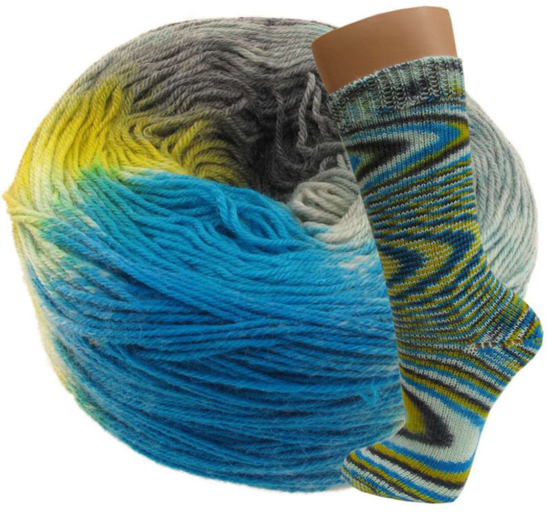 Euro135/kg Schoppel Wool Flying Saucer 100g Unique Color 2119 Moon ...