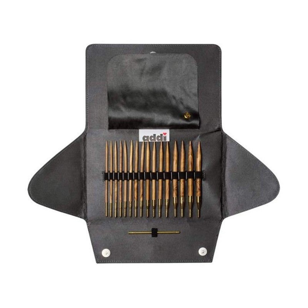 Addi Click Set Nature 8 Pairs of Needle Tips Olive Wood Accessories 570 ...
