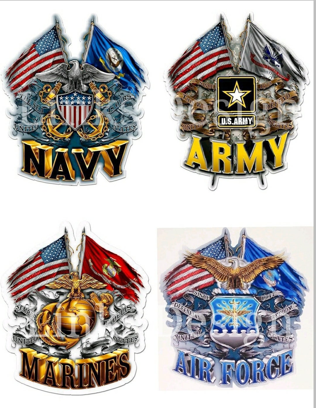 Service Emblems Waterslide Decal for Tumblers - Etsy