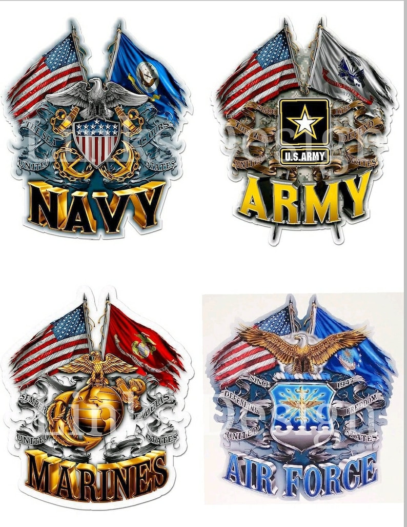 Service Emblems Waterslide Decal for Tumblers - Etsy