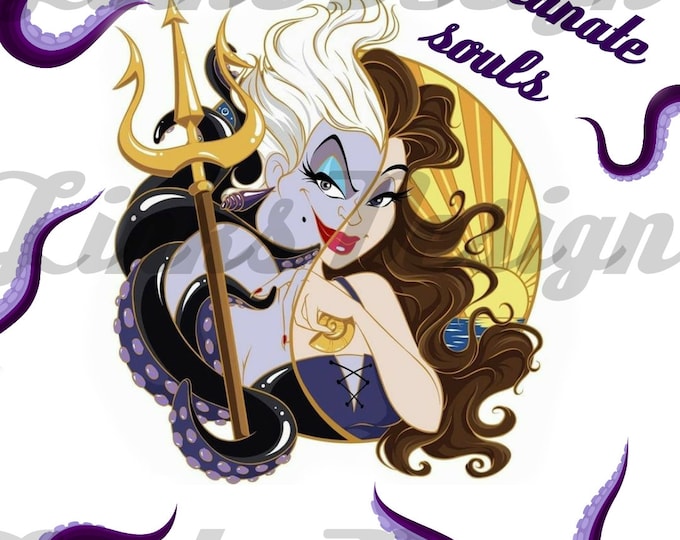 Ursula Little Mermaid Waterslide Decal for Tumblers - Etsy