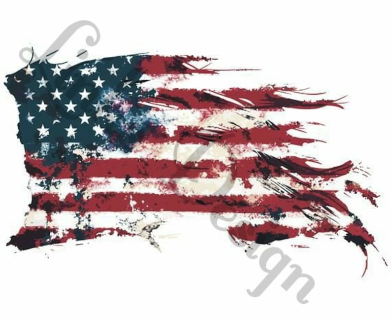 Tattered American Flag USA Waterslide Decal for Tumblers - Etsy