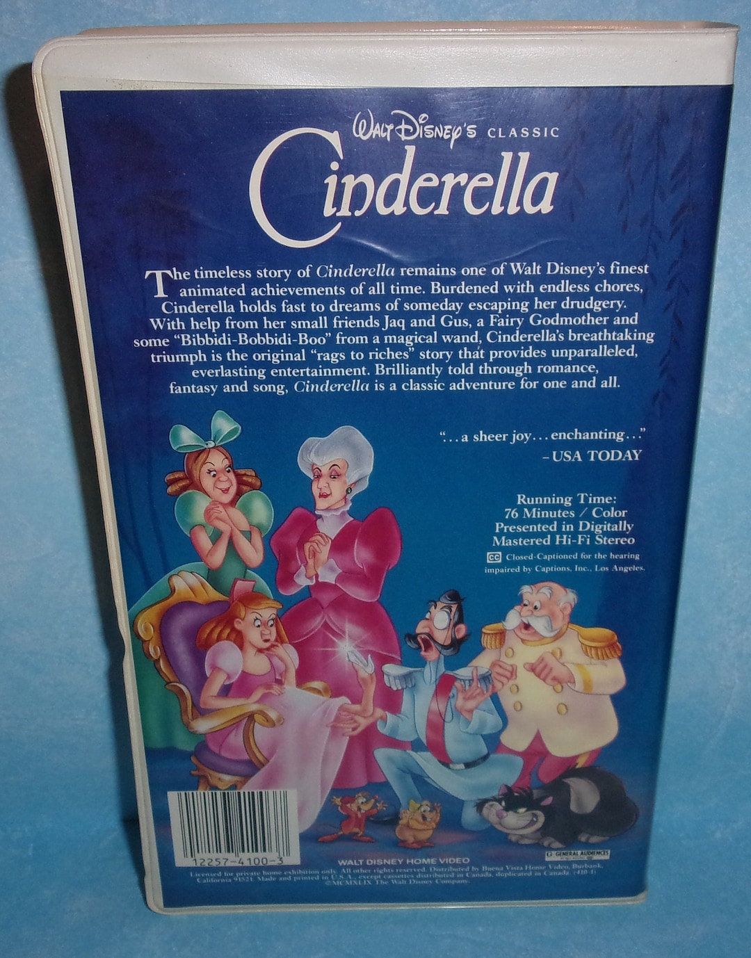 Vintage Disney's Cinderella VHS Movie, Disney's Diamond Classic Video ...