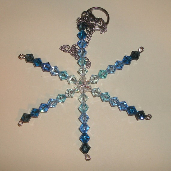 Crystal Snowflake Suncatcher/car Mirror Charm/ornament-ombre | Etsy