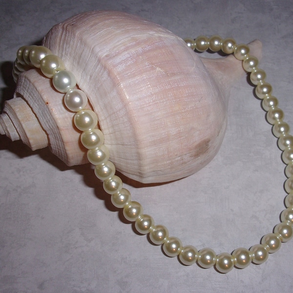 Ivory Pearl Necklace - Etsy
