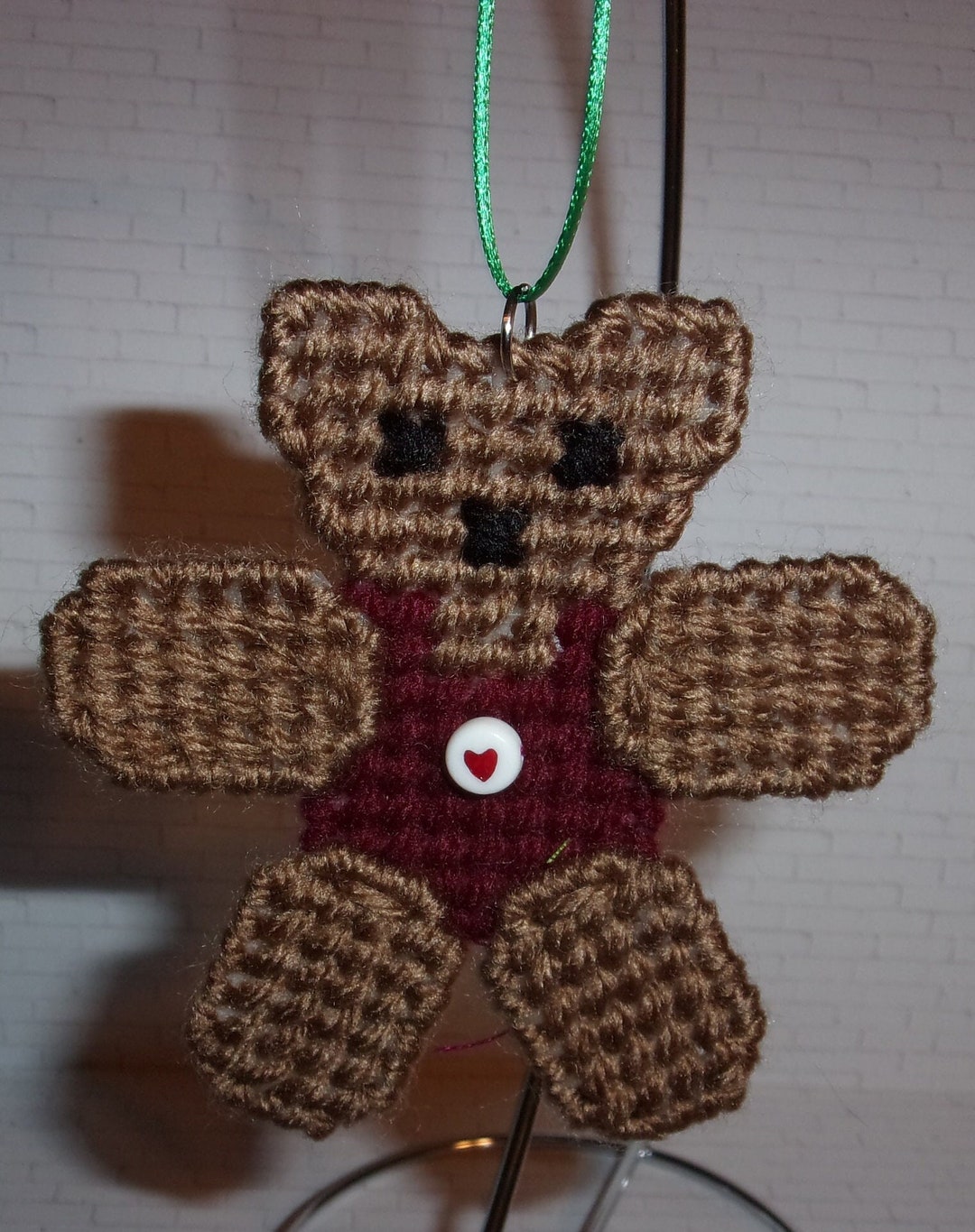 Plastic Canvas Teddy Bear Ornaments/gift Tag With Moveable Legs - Etsy