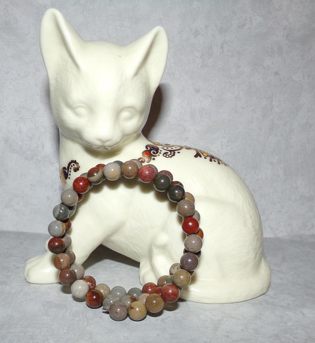 2 Loop Gemstone Bead Bracelets, Memory Wire Bracelets - Etsy