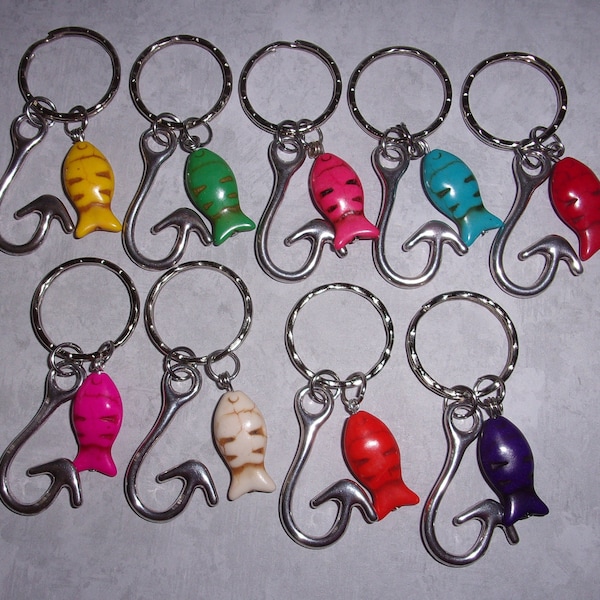 Fishhook Keychain - Etsy