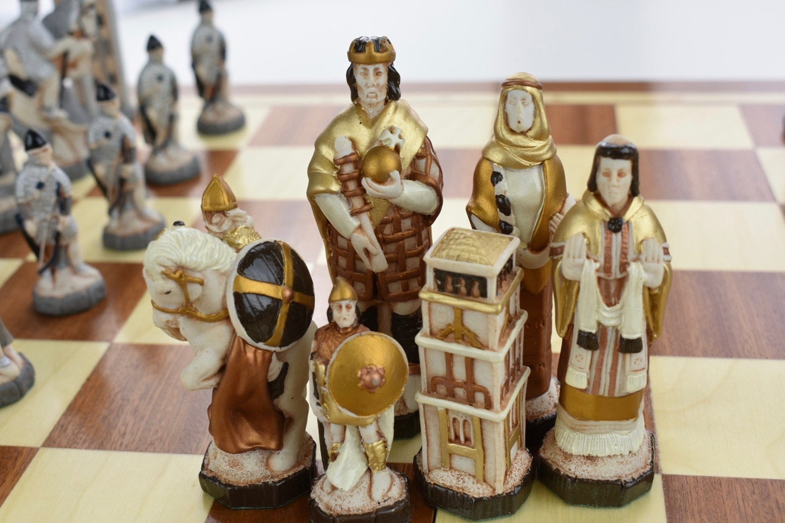 Large Marble England Chess Set 60 X 60 Hand Painted - Etsy