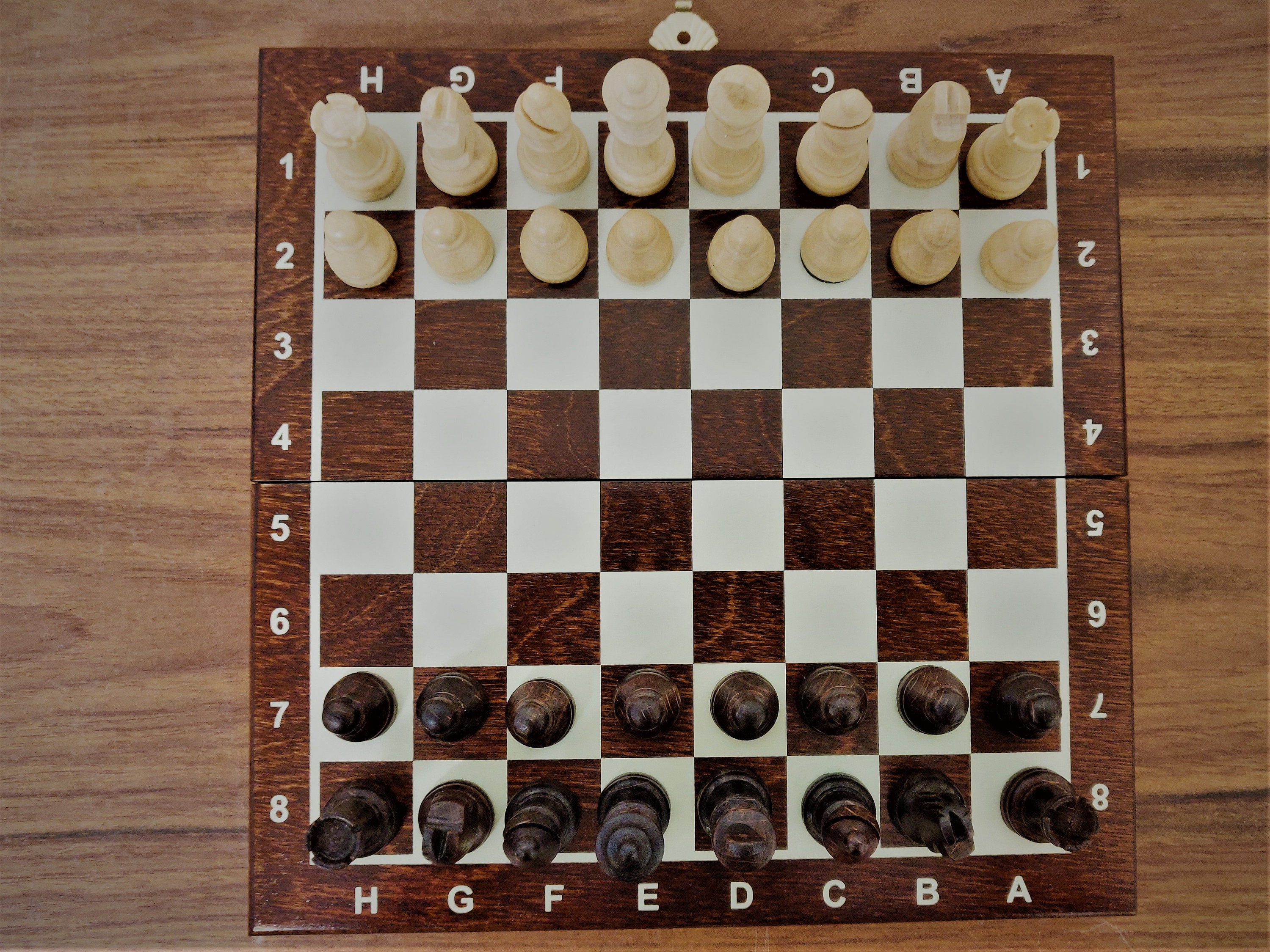 Wooden Chess Set Magnetic Travel 20x20 Woodeeworld - Etsy