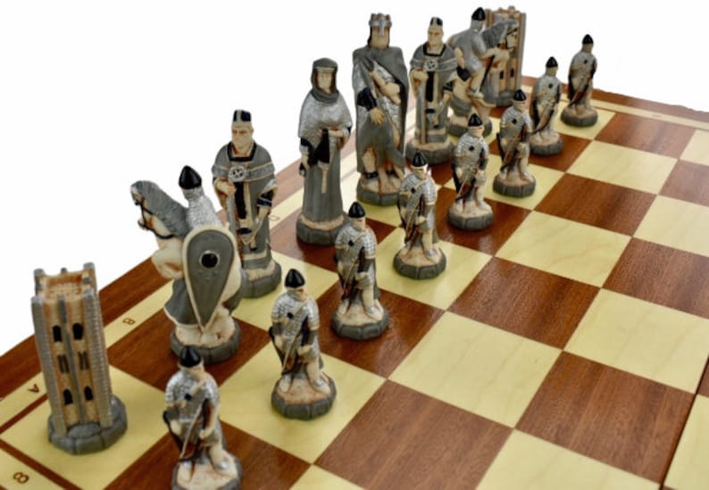 Large Marble England Chess Set 60 X 60 Hand Painted - Etsy