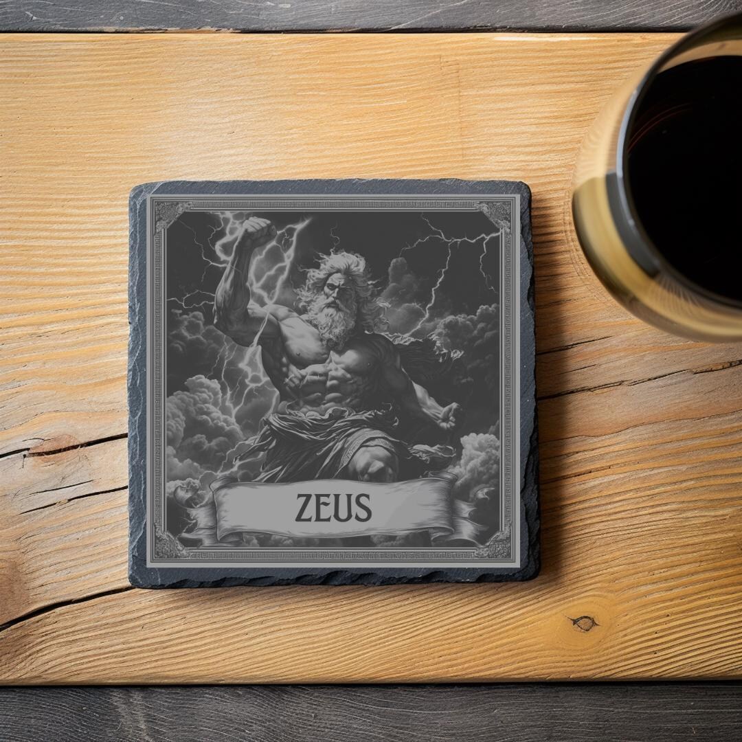 Greek Gods Engraved Slate Coaster Mythology Home Decor Ancient Greece ...