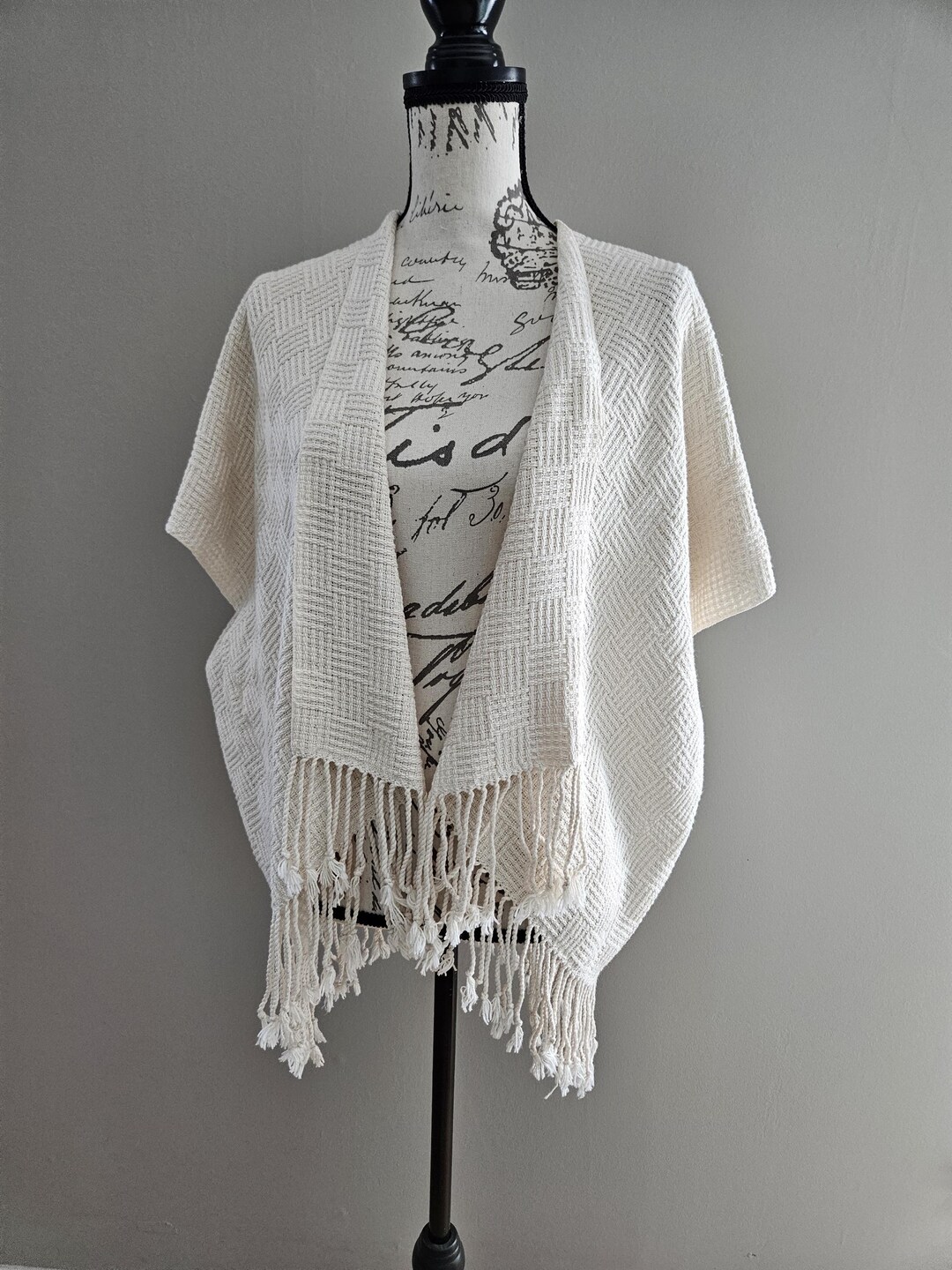 Handwoven Cotton Ruana Shawl - Etsy
