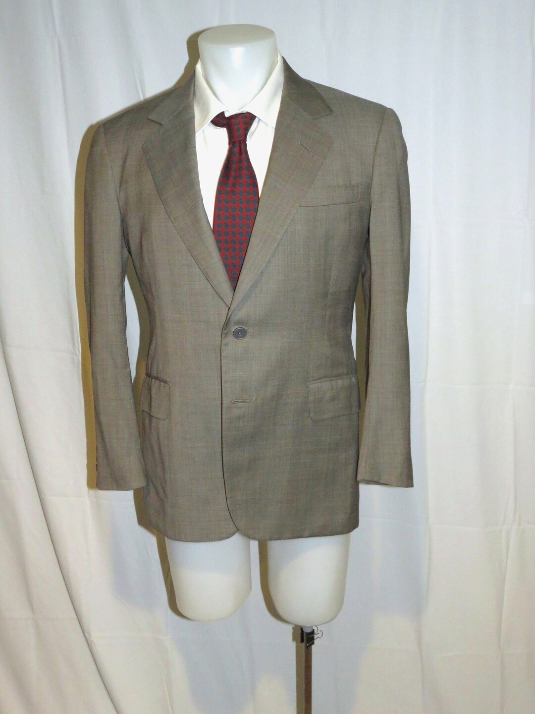Henry Poole Taupe Plaid Bespoke Savile Row Two Button Blazer Suit ...