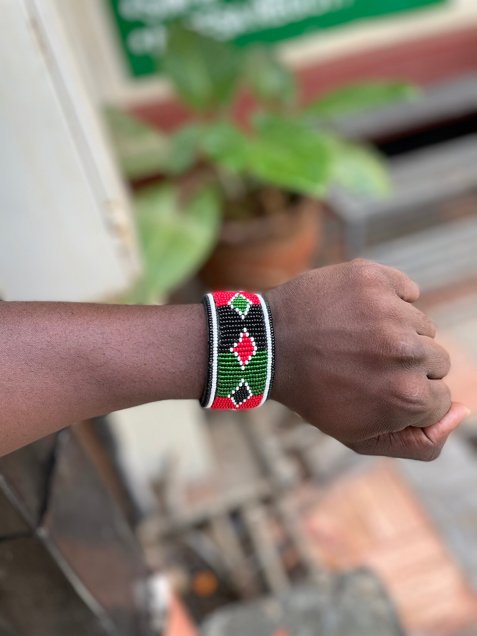 Kenyan Beaded African Leather Bracelets Unisex Bracelet Etsy