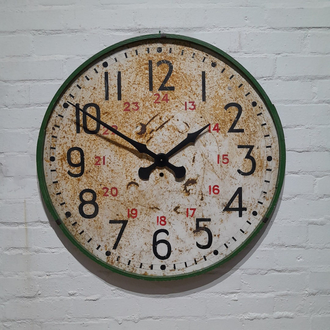 JANUARY SALE vintage Large Clock Dial With Hands - Etsy