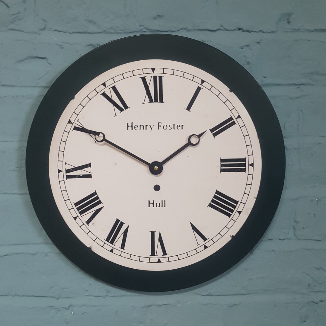 Vintage Old English Clock Face Mounted Onto a Coloured Board - Etsy
