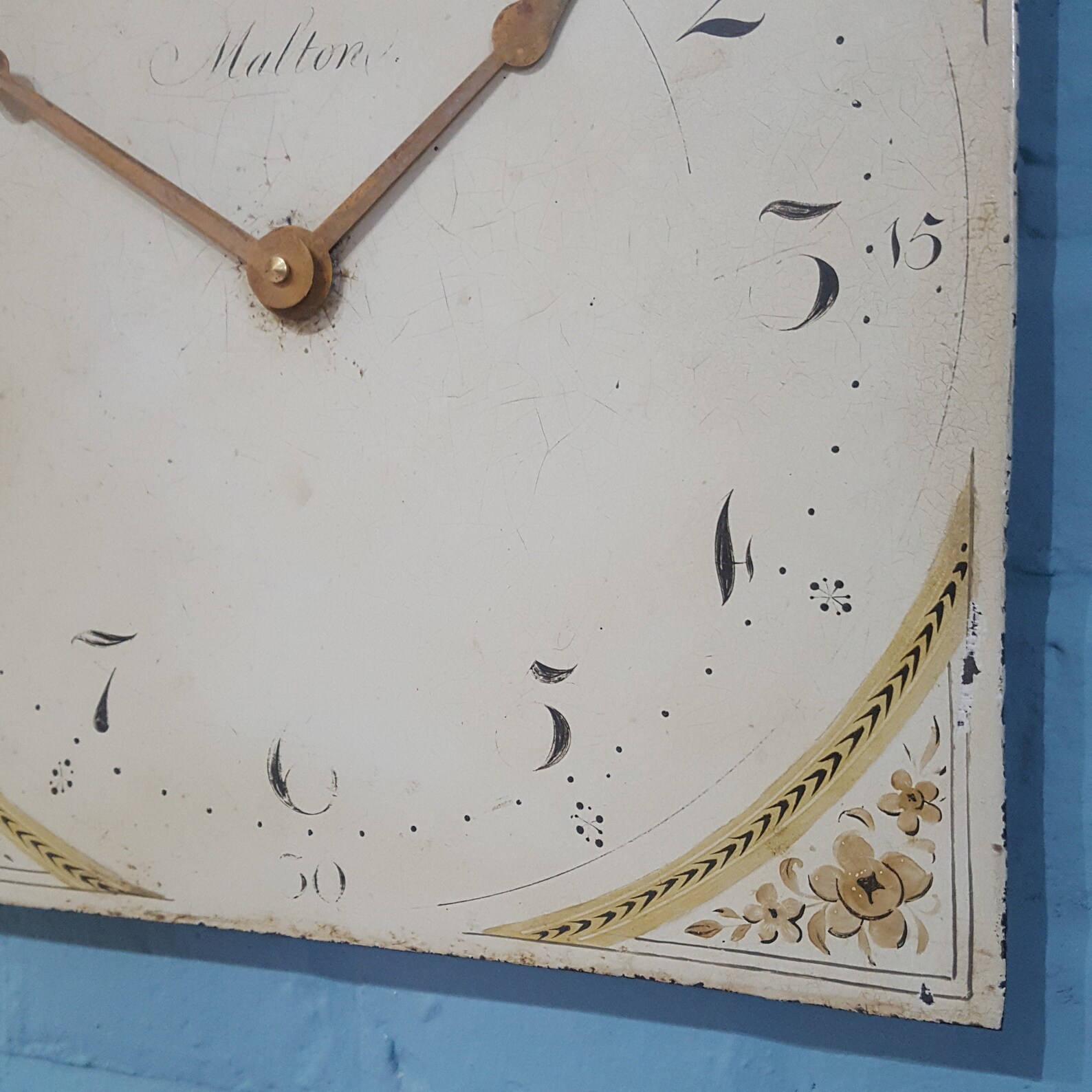 Vintage English Grandfather Clock Dial Wall Clock Early 19th - Etsy UK