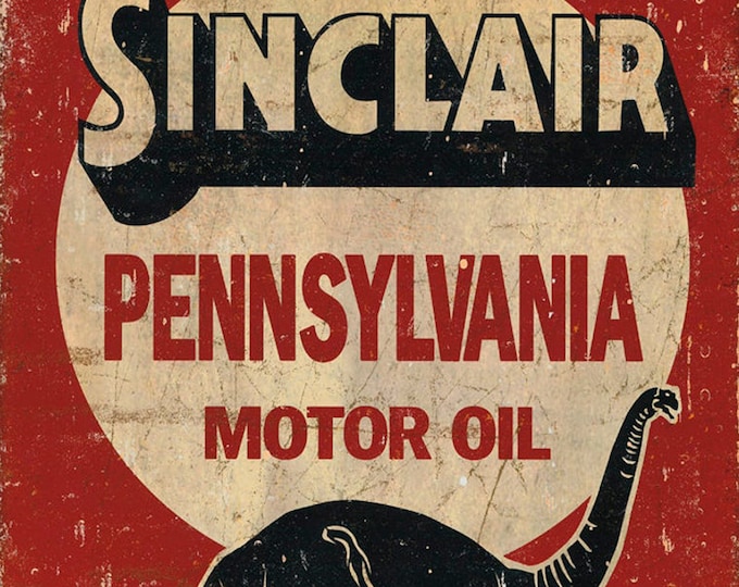 Vintage Looking Sinclair Oil Advertising Sign 9x12 Aluminum - Etsy