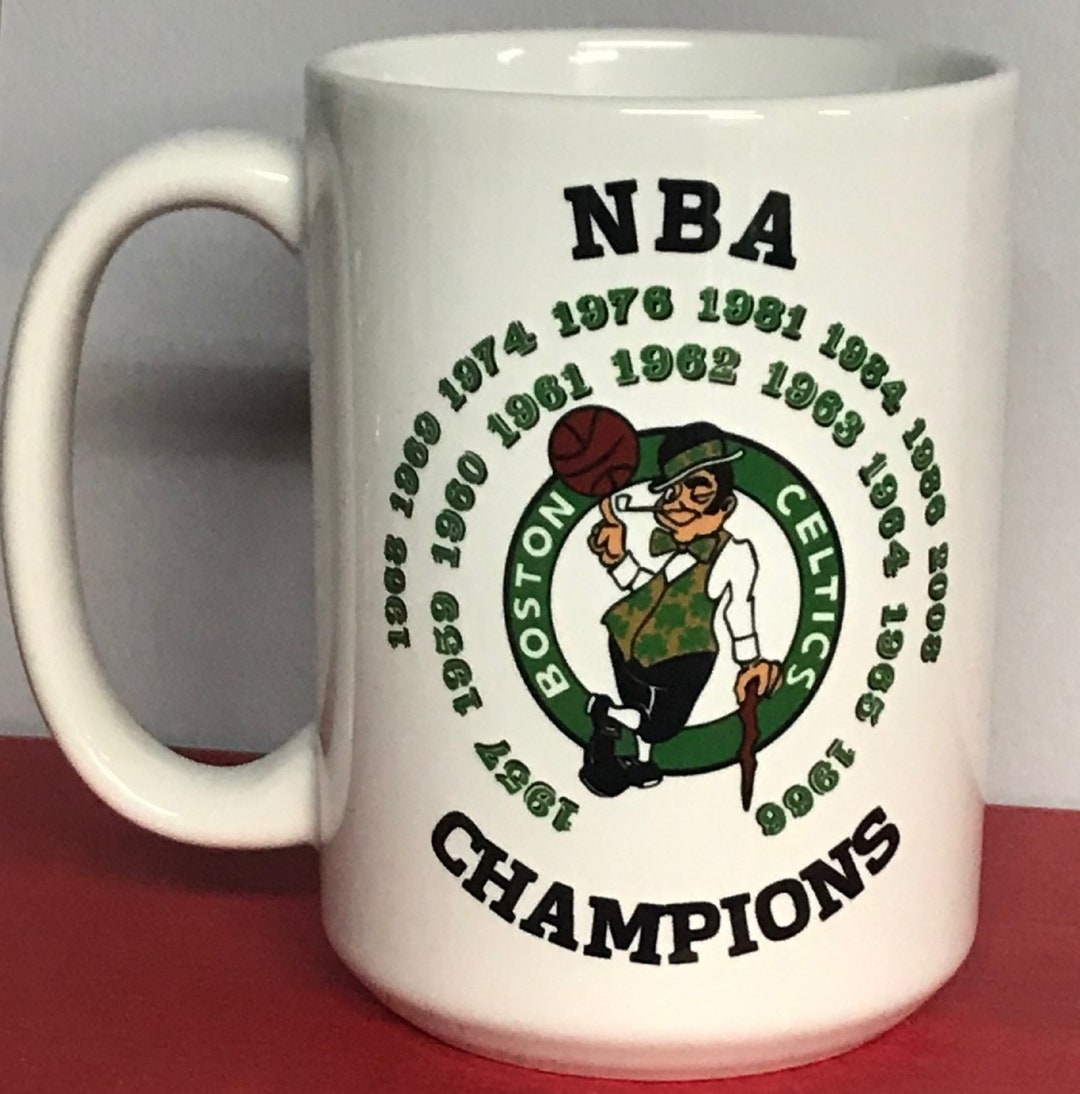Boston Celtics Championship 15 Oz Ceramic Coffee Mug NBA Nba - Etsy