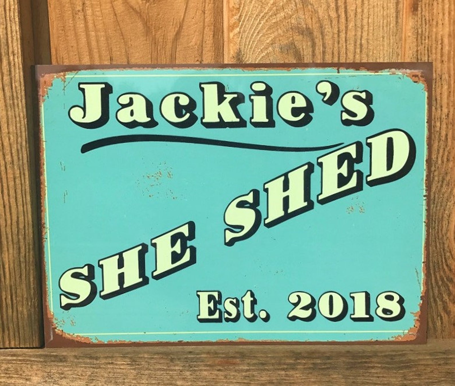 Personalized She Shed Any Name Printed Can Change to Say | Etsy