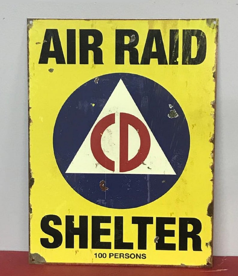 Reproduced Vintage Air Raid Shelter 9x12 Inch Aluminum Sign - Etsy