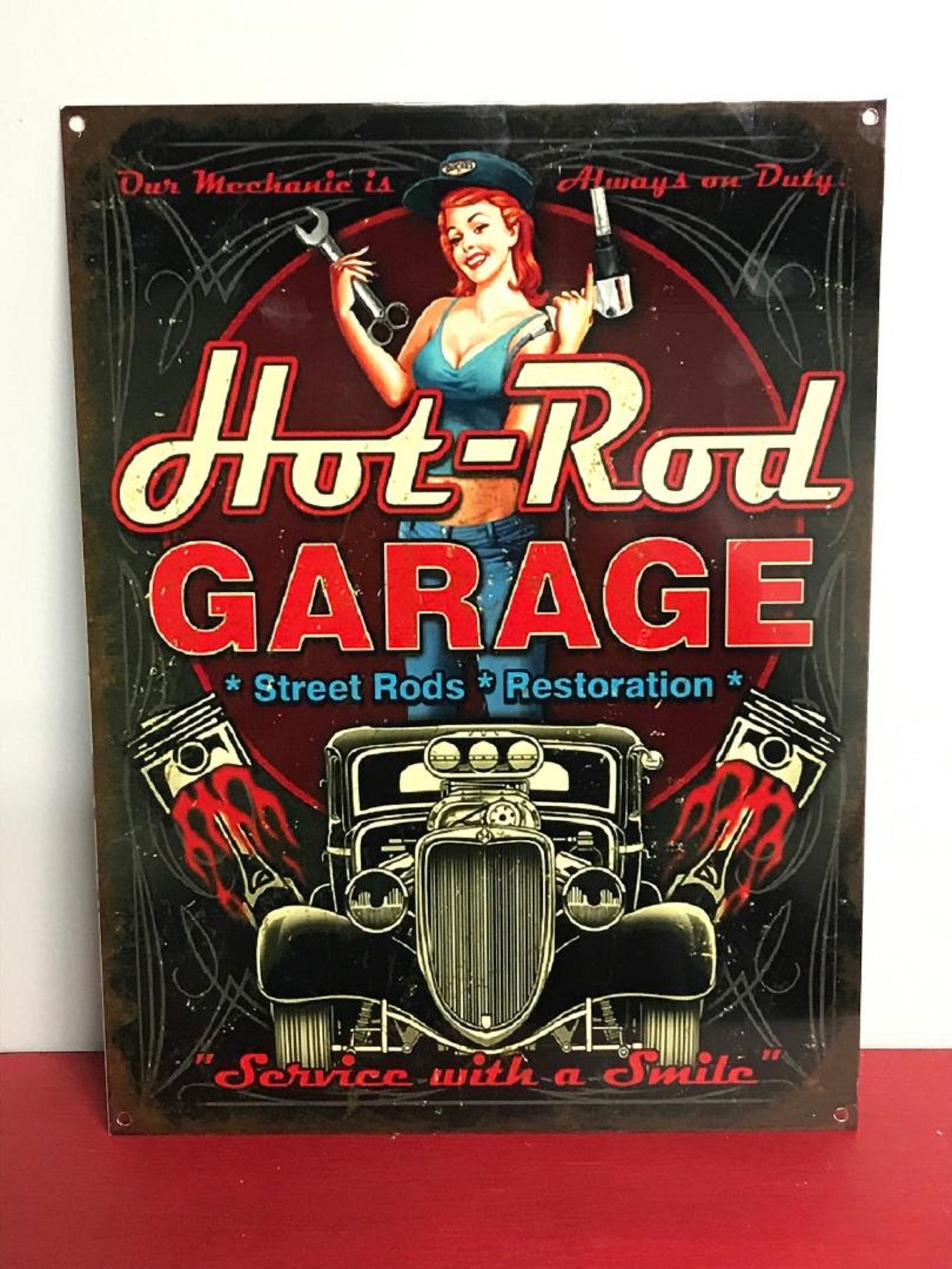 Hot Rod Distressed Looking Sign 9x12 Aluminum UV Protected | Etsy