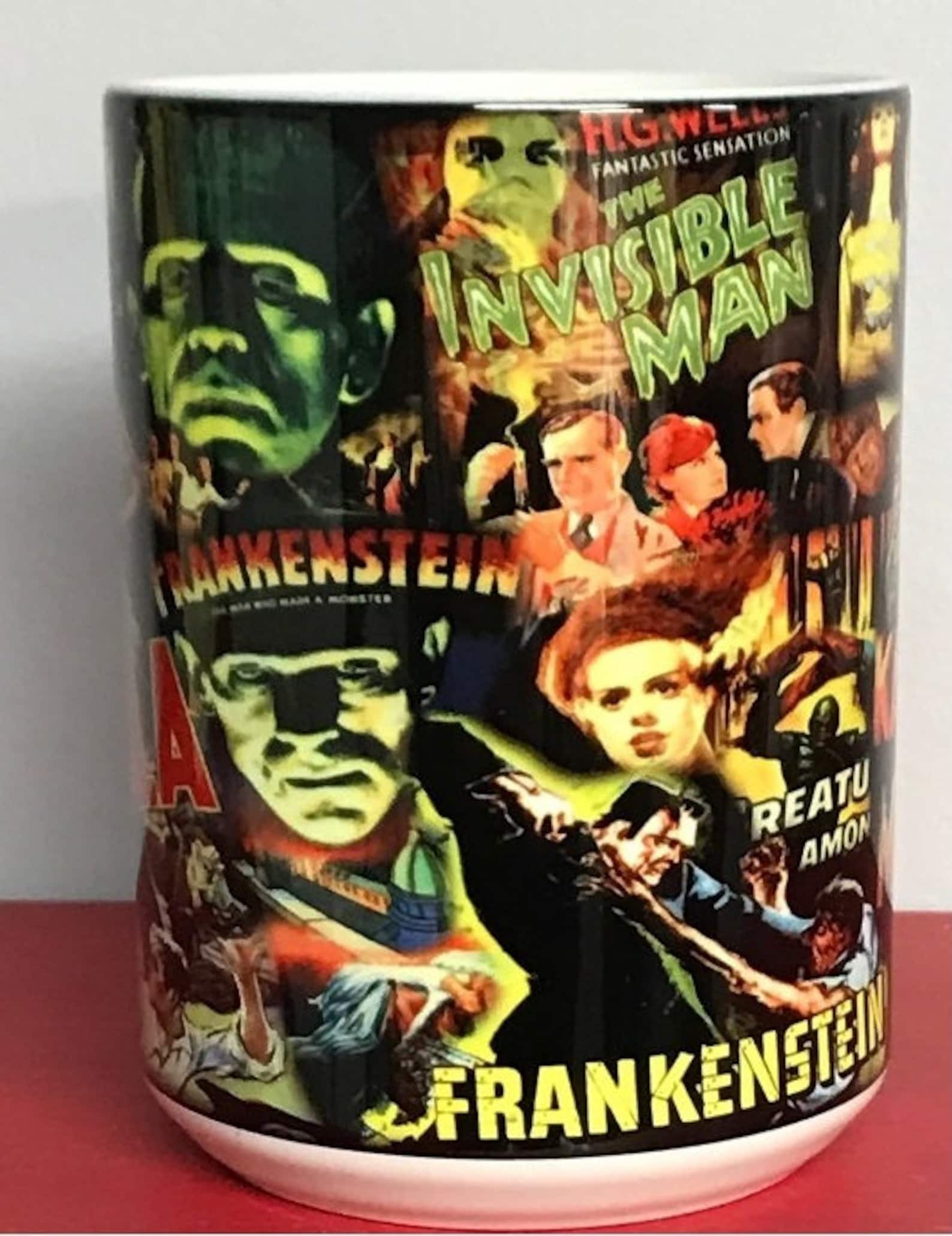 Universal Monster Movie Poster Coffee Mug 15 Oz Dracula Wolfman Mummy ...