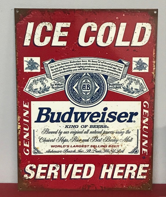 Cold Beer Sign Budweiser