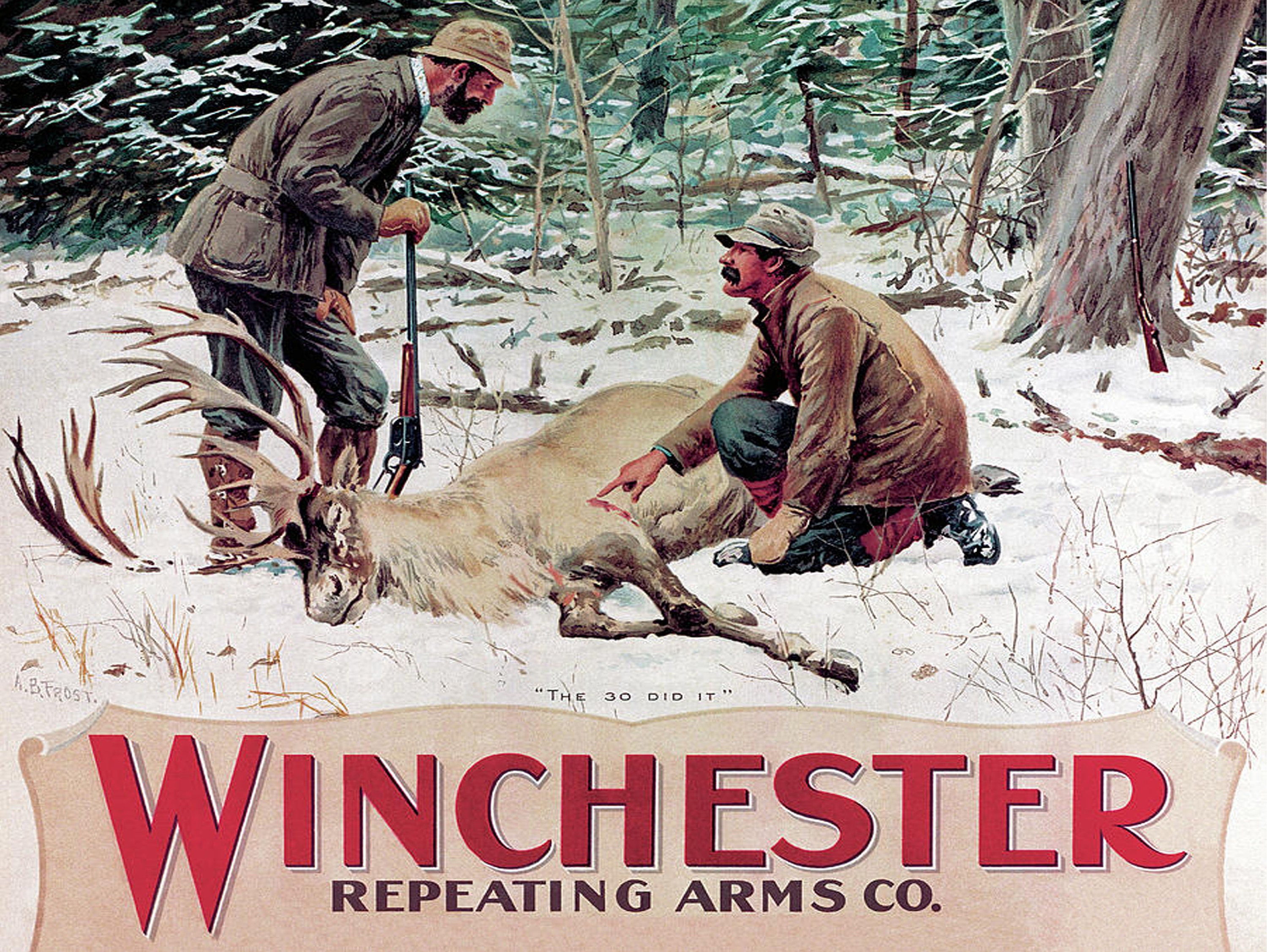 Winchester Reproduced Vintage Looking Ad 9x12 Aluminum Sign - Etsy