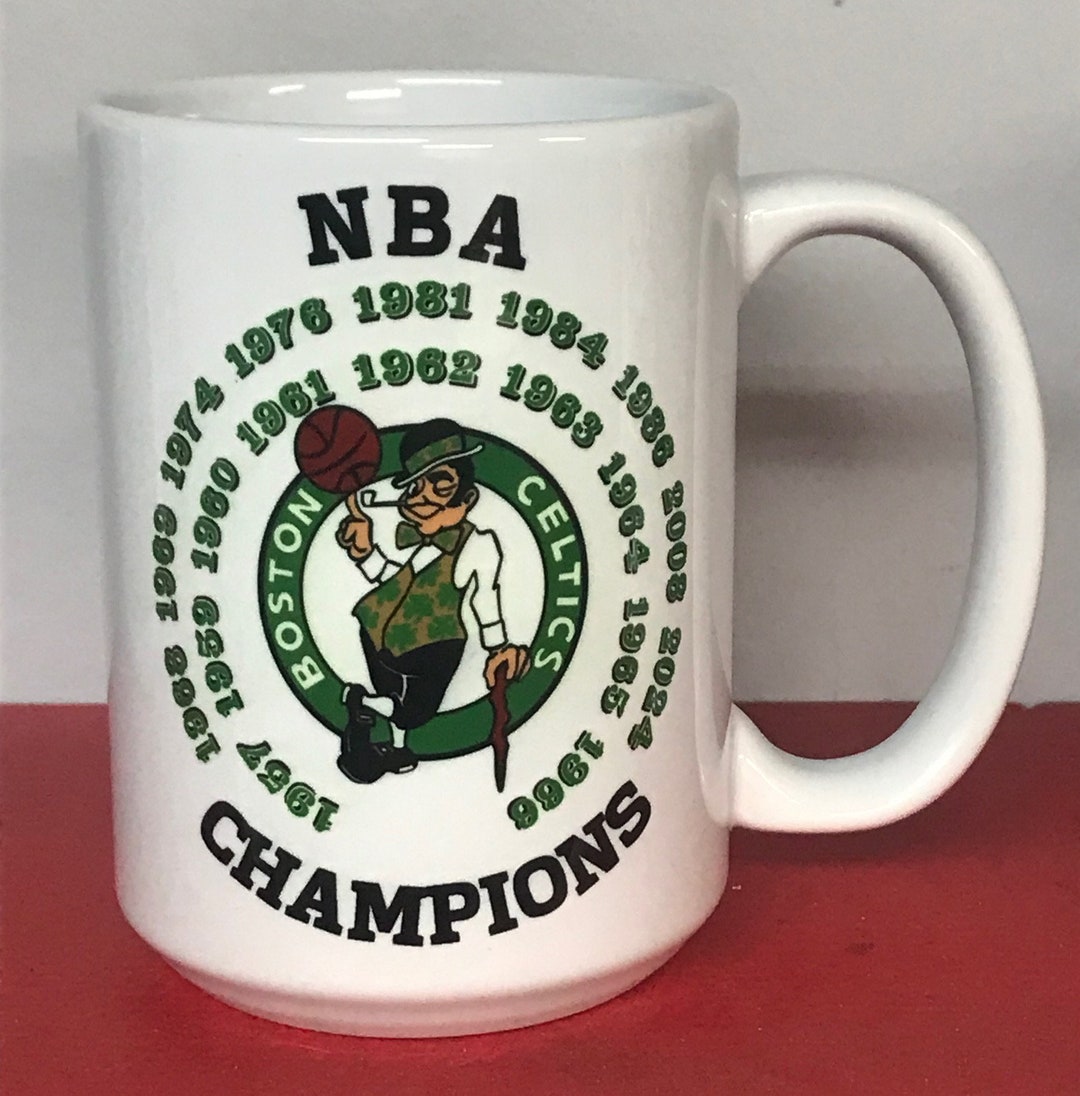 Boston Celtics Championship 15 Oz Ceramic Coffee Mug NBA Nba Titles - Etsy
