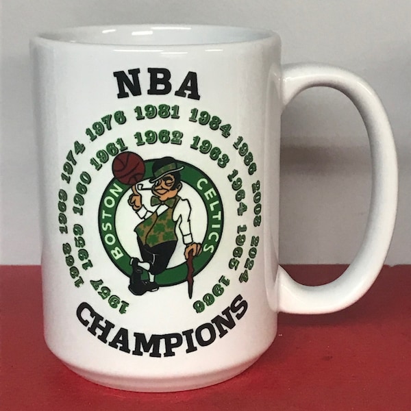 Boston Celtics Championship Coffee Mug - Etsy