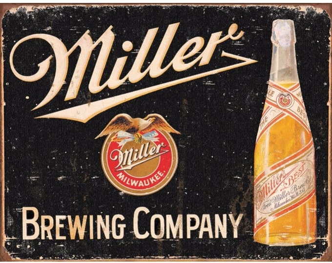 16" Miller Brewing Vintage Bottle Tin Metal Sign - SIGNBOX-QLN720172 - Etsy