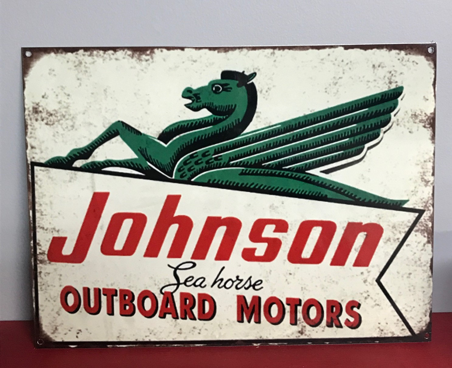 Johnson Outboard 9x12 Reproduced Aluminum Vintage Sign Garage Cabin ...