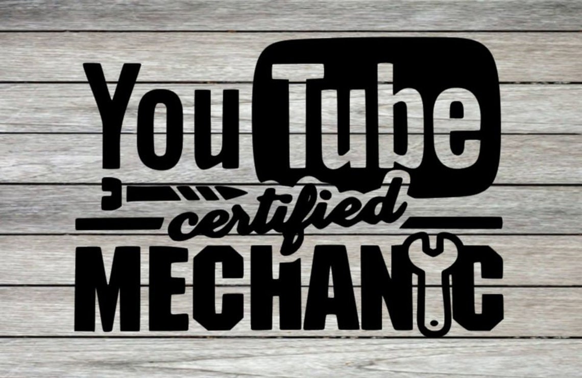 YouTube Certified Mechanic Decal Sticker | Etsy