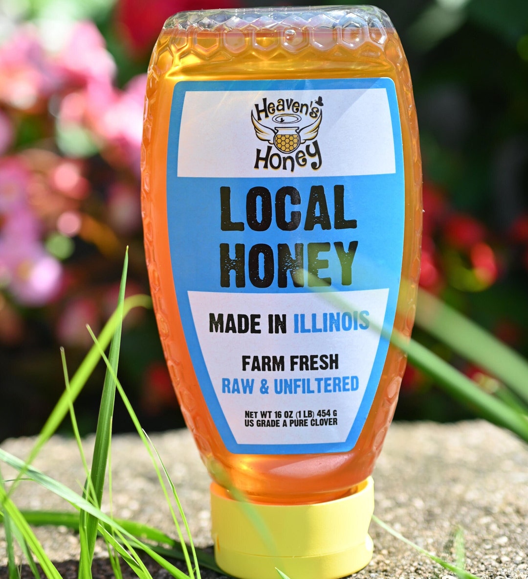 Local Raw Honey Squeeze Bottle - Raw and Unfiltered, Honey 16oz - Etsy