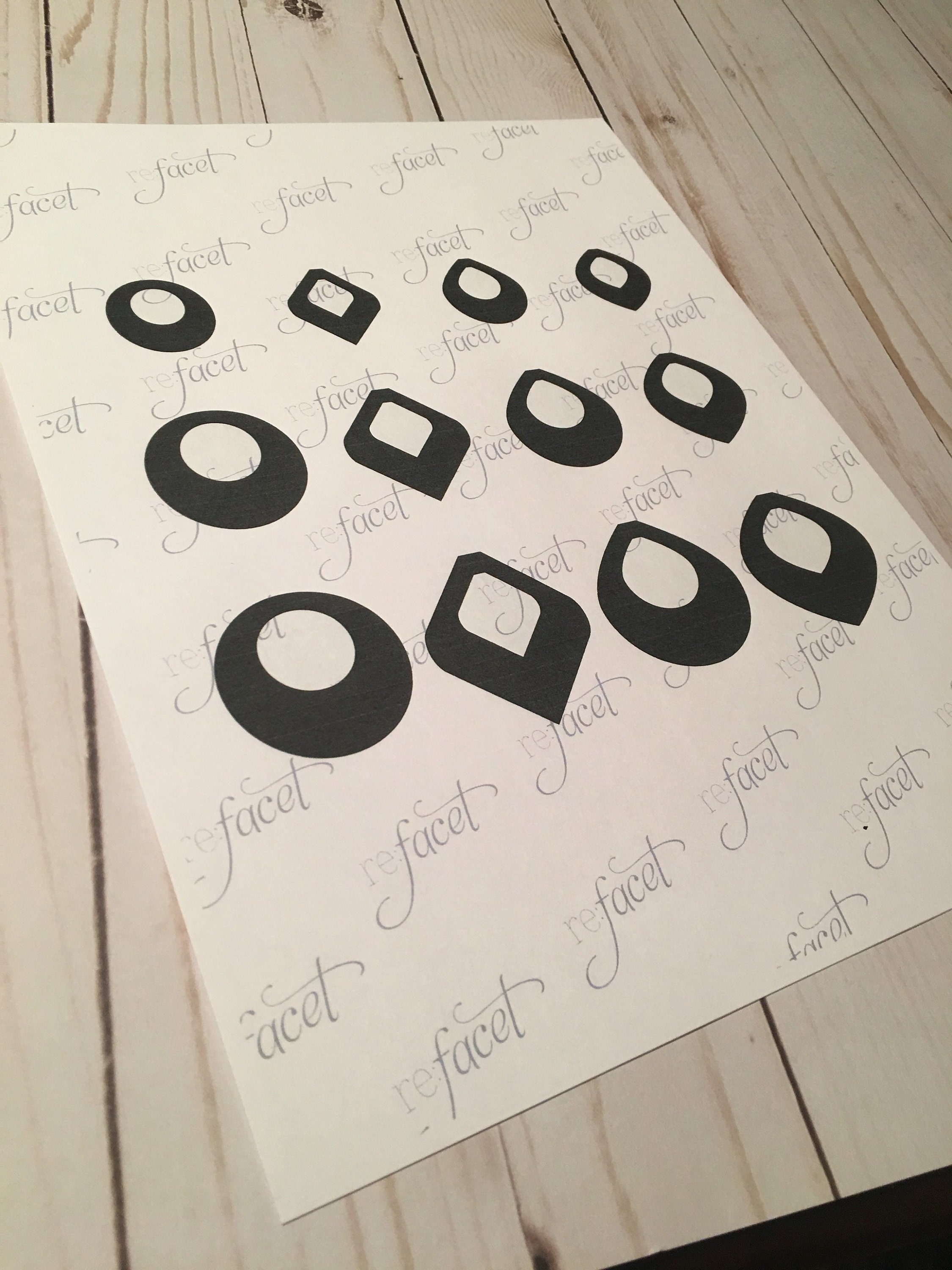 Leather Earring SVG Cut Files - Round, Square and Pointed Drops ...