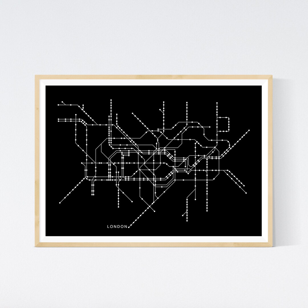 LONDON, England, Metro Map Subway United Kingdom, Minimalist /transit ...