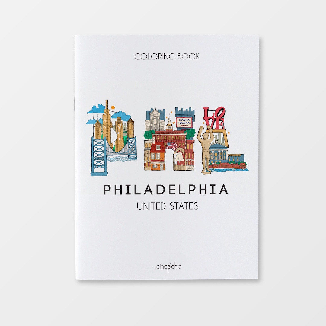 PHL COLORING BOOK | Philadelphia, United States | Kids and Adults ...