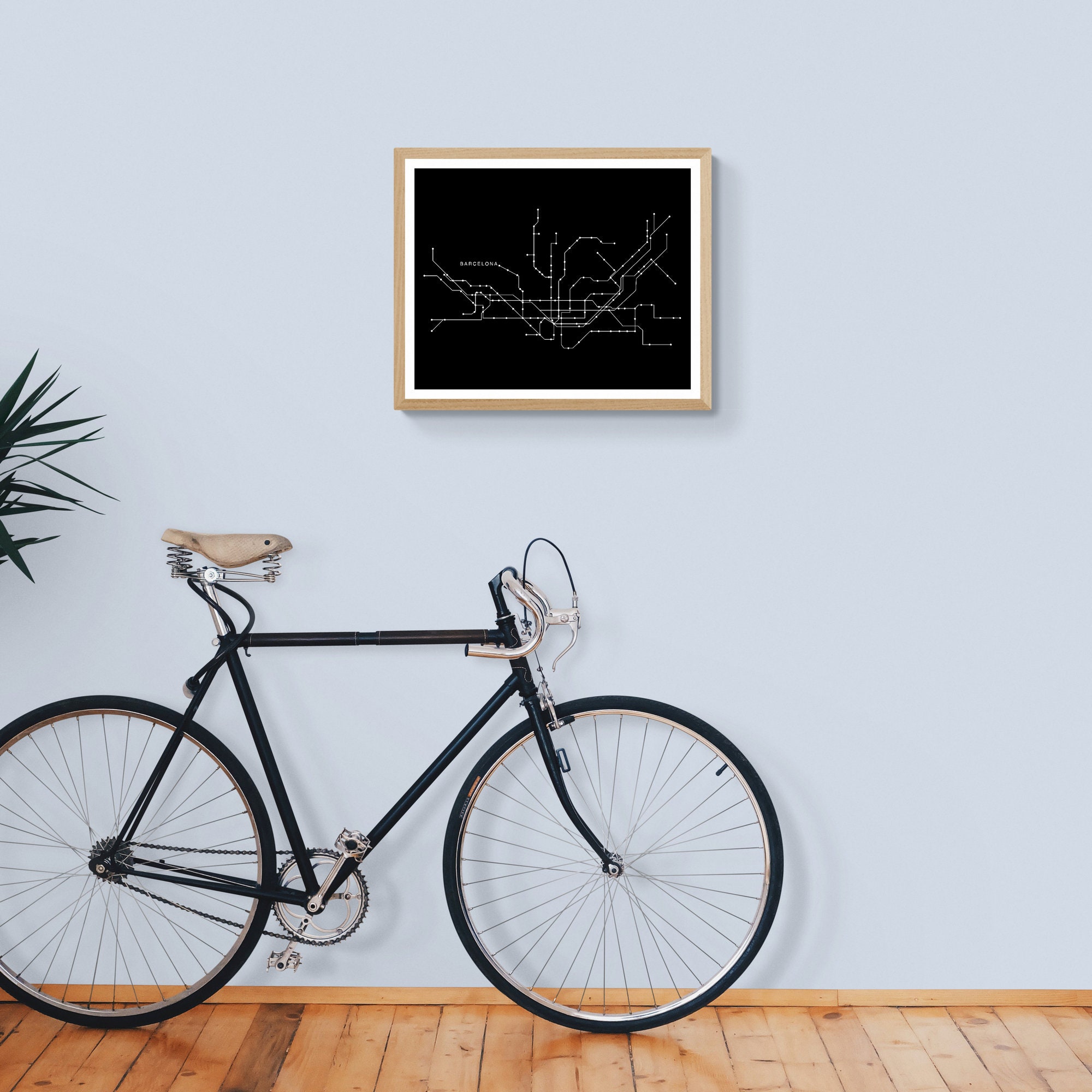 BARCELONA Metro Map Subway Spain, Minimalist, Black & White/transit Map ...