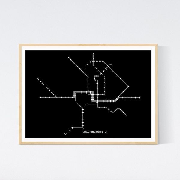 Dc Washington Metro Map Art - Etsy