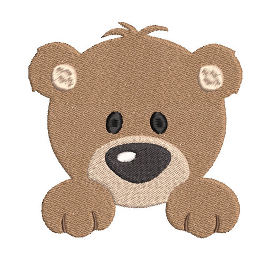 Cute Teddy Bear Cartoon Machine Embroidery Design File - Etsy