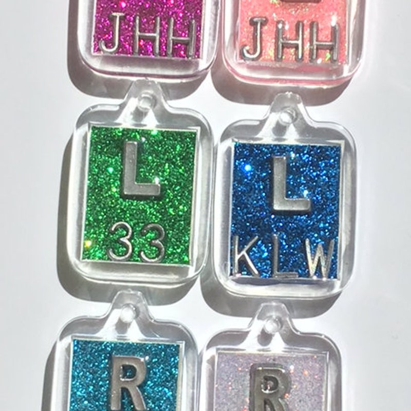 Initial Cute Keychain - Etsy