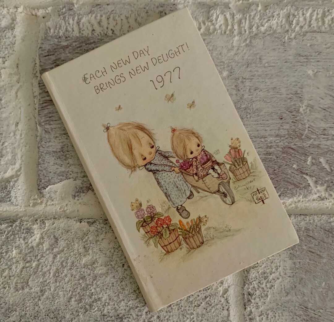 Vintage Betsey Clark Pocket Datebook | Unused 1977 Small White Diary ...