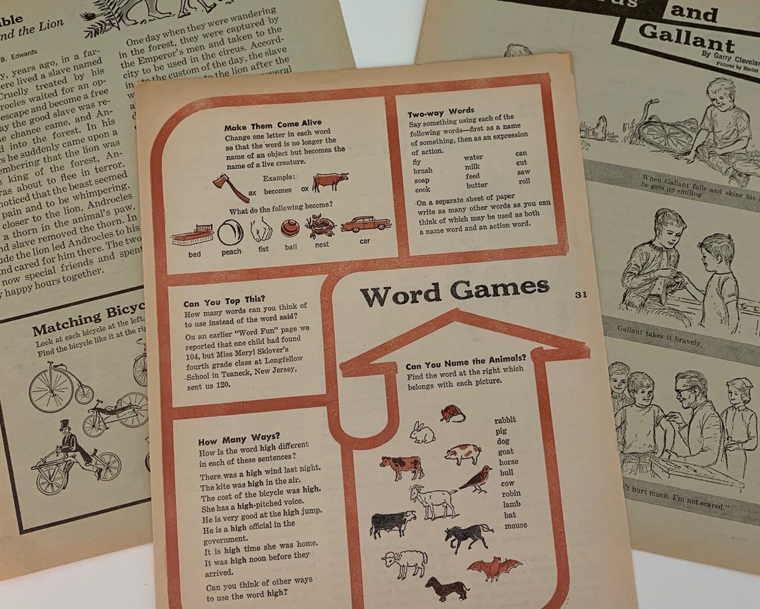 Pages From Vintage Highlights Magazine | Old 1960s Childrens Book Pages ...