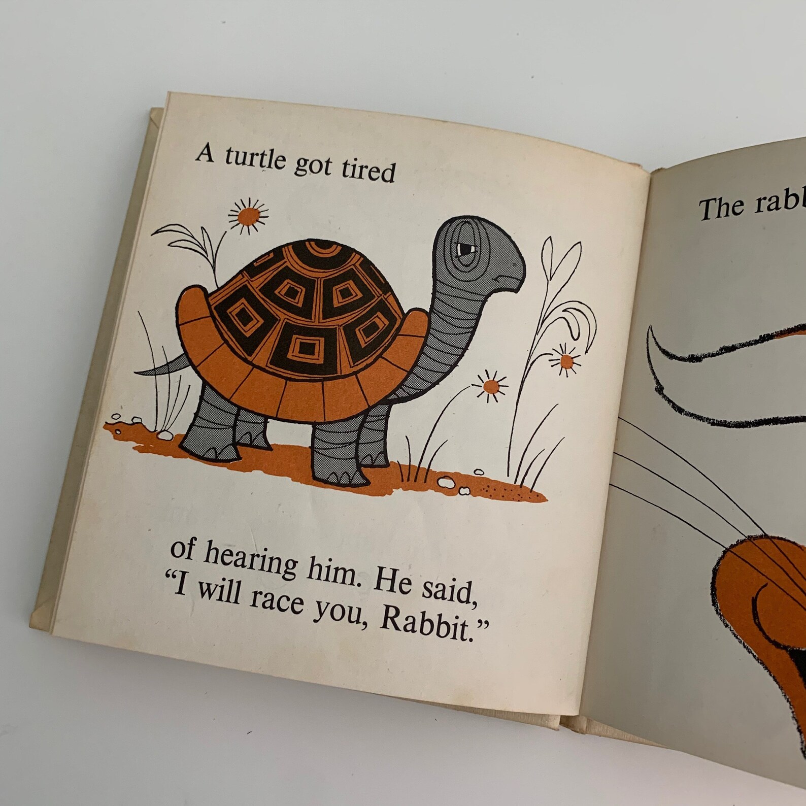Vintage Aesop fable picture book The Rabbit and the Turtle | Etsy