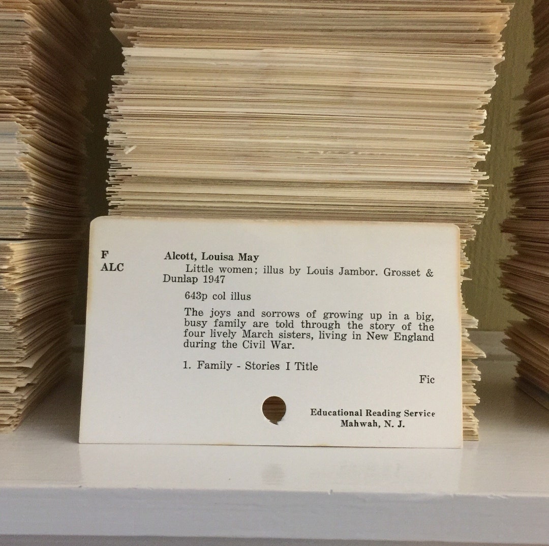 Select Your Own Theme | 6 Vintage Library Catalog Cards | Authentic Old ...