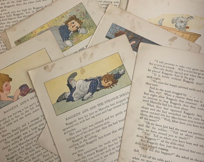 60+ Year-old Raggedy Ann Book Page Bundle | Very Shabby Vintage ...