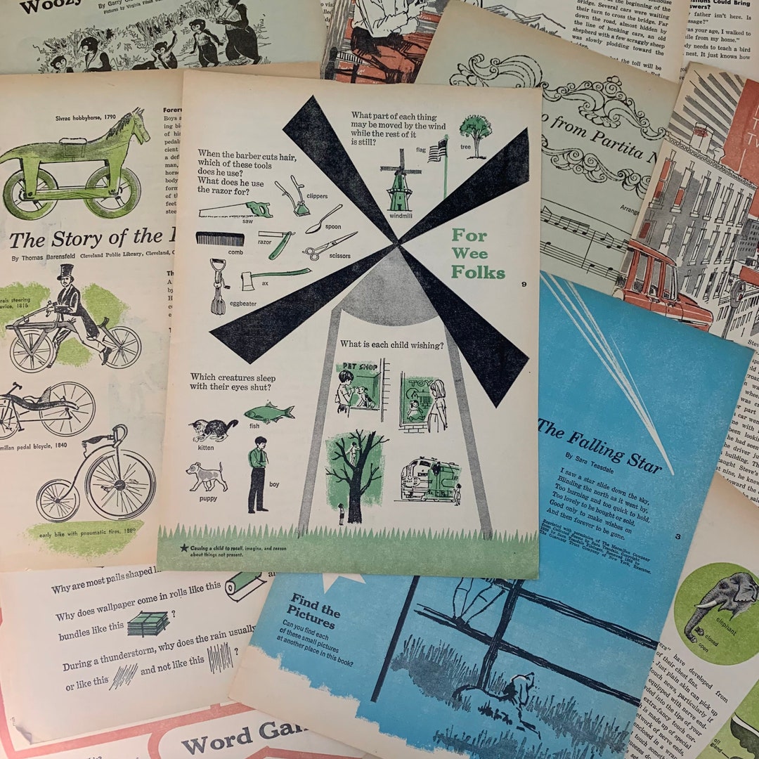 Pages From Vintage Highlights Magazine Old 1960s Childrens Book Pages ...
